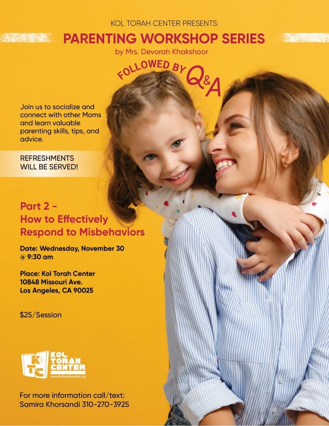 Parenting Workshop Series Part II: How to Effectively Respond to Misbehaviors - Welcome to Kol ...