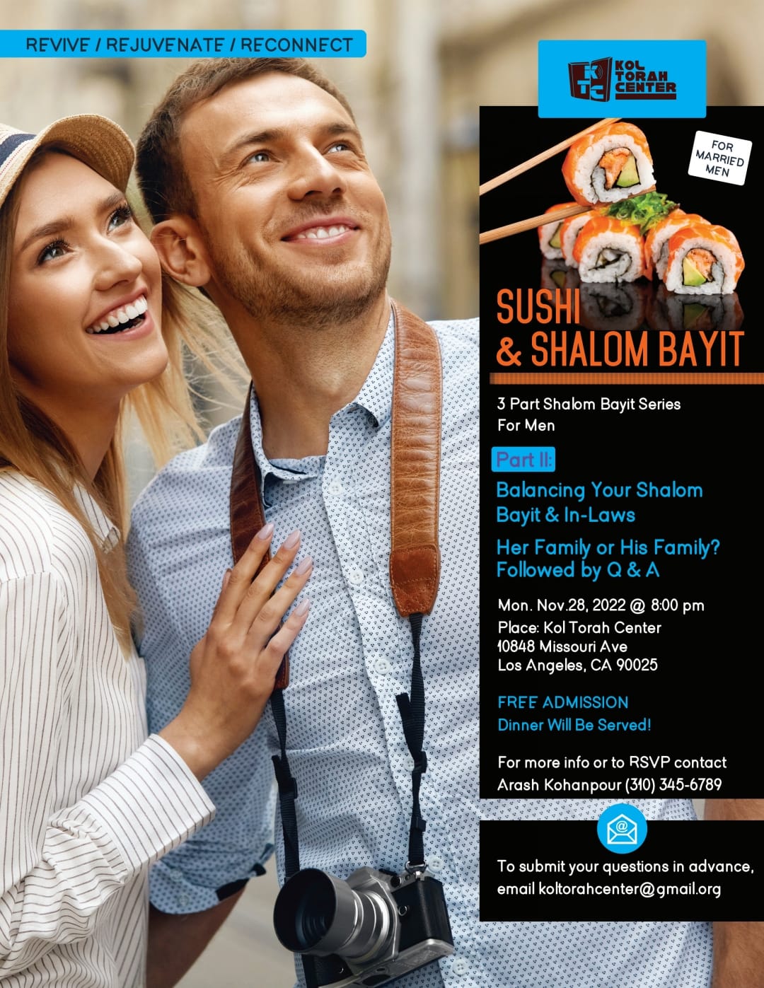 Guys Night Out Part II: Balancing Your Shalom Bayit, Her Family or His ...